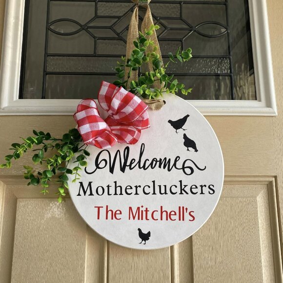 Hand Crafted | Accents | Custom Welcome Wood Door Sign | Poshmark